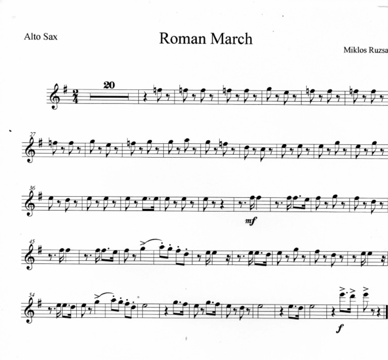 Sax Alto 1 Roman March | PDF