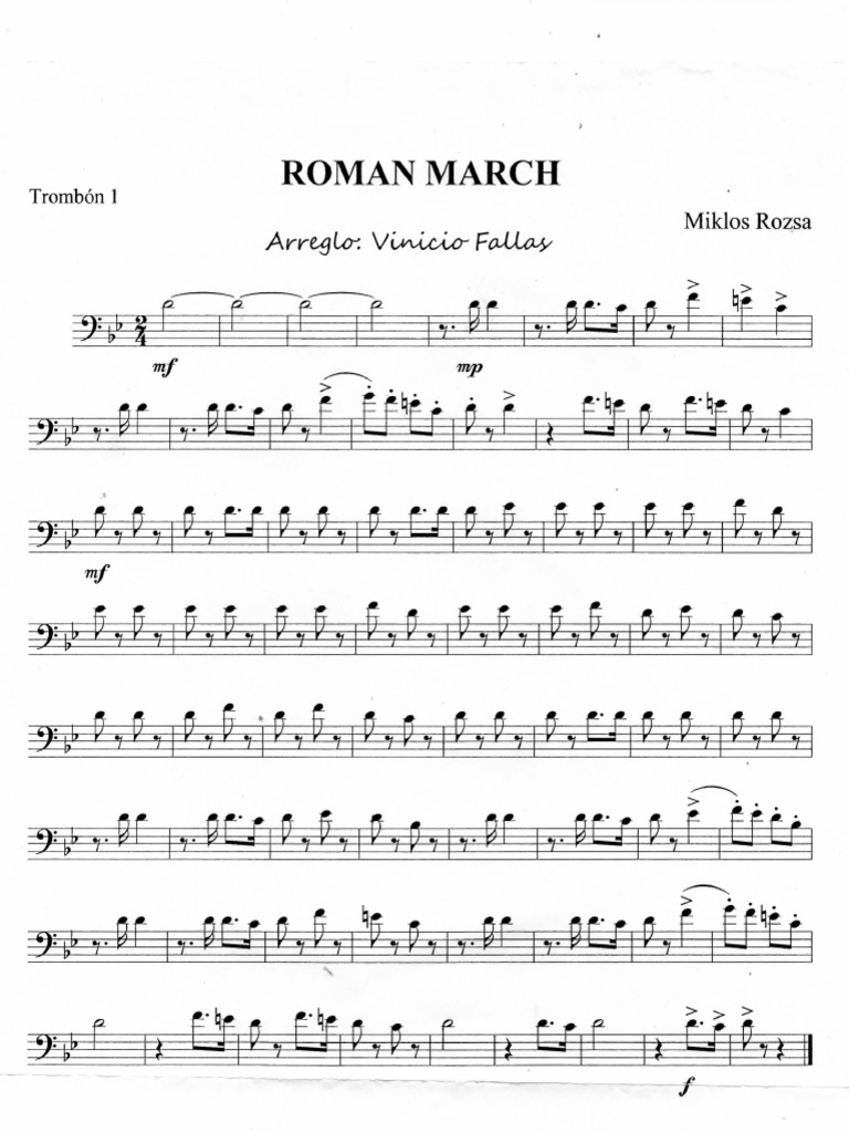 Trombón 1 Roman March | PDF