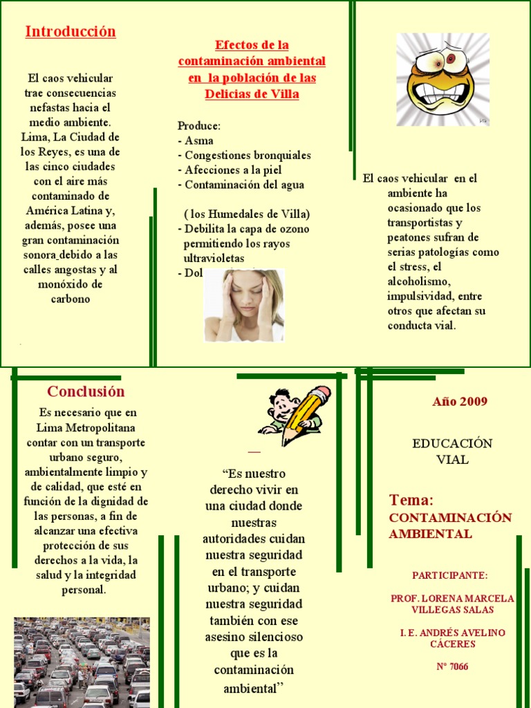 Triptico Educacion Vial | PDF Triptico Educacion Vial | PDF