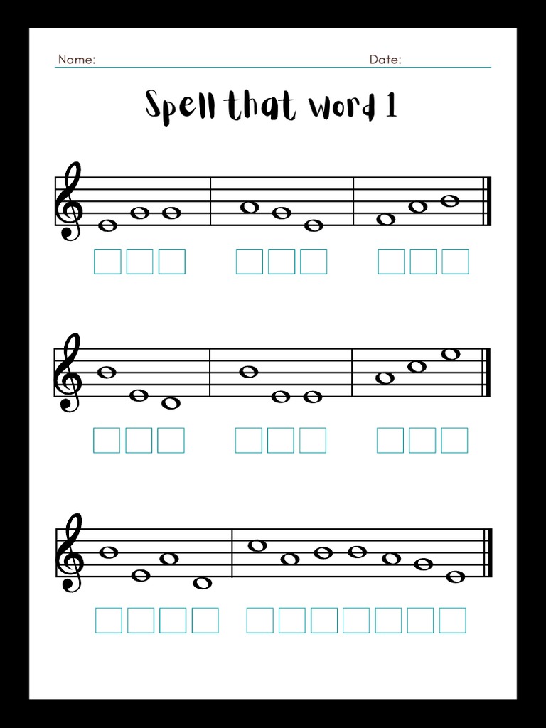 Spell That Word! (Music Worksheet) | PDF