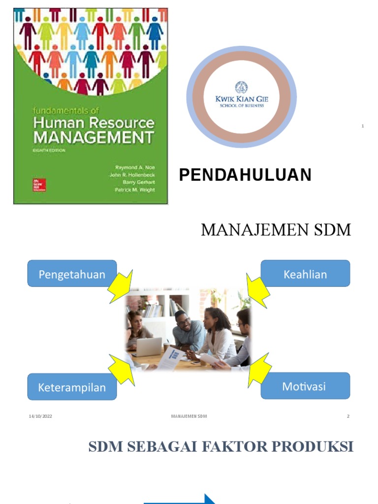 Pertemuan 1. Bab I - Msdm. Raymond Noe. Pendahuluan | PDF