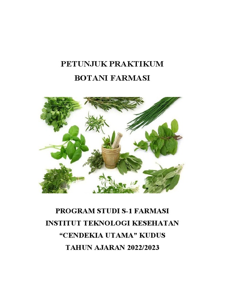 Buku Petunjuk BOTANI FARMASI Uts | PDF