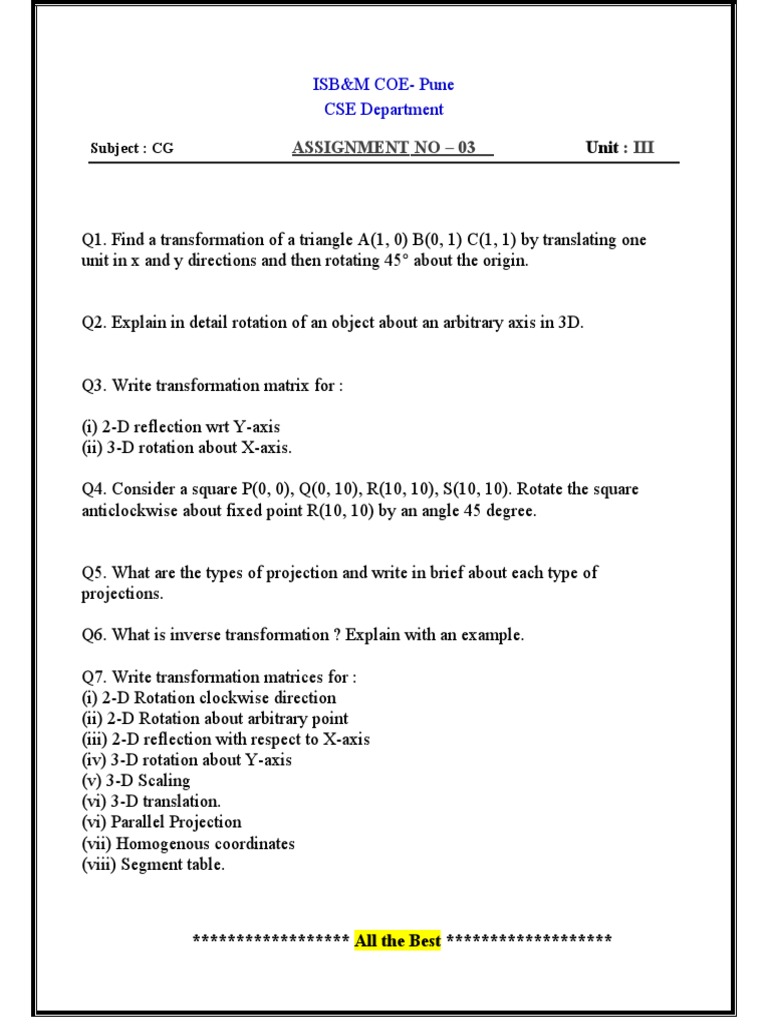 CG Assignment 3 | PDF