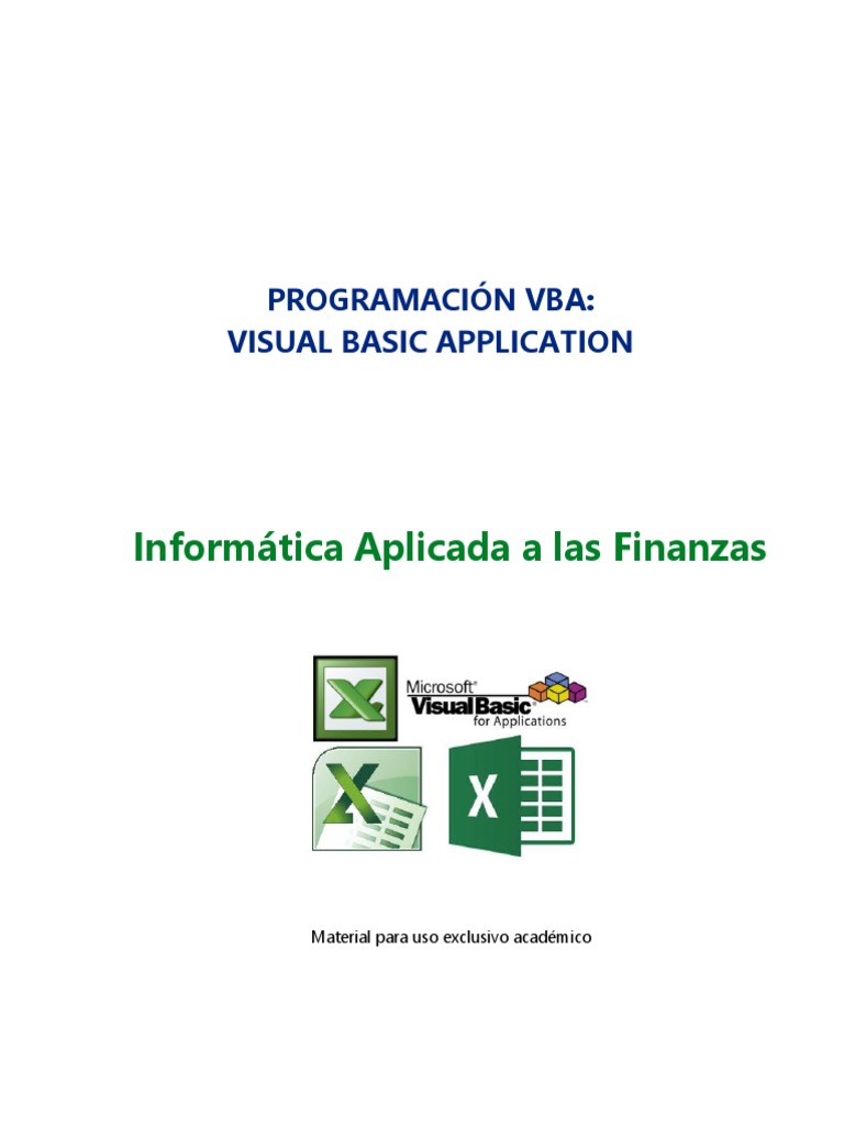 Introducción En Excel Con Vba Iaf Pdf Macro Informática Microsoft Excel 