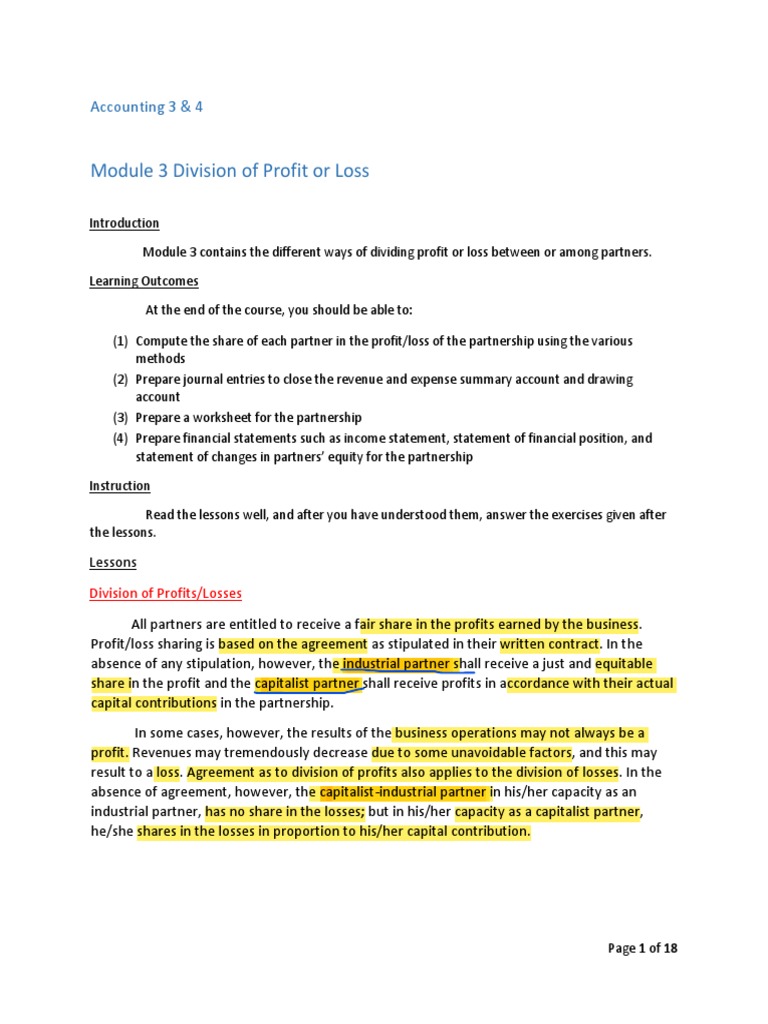 Accounting 3 4 Module 3 | PDF | Balance Sheet | Expense