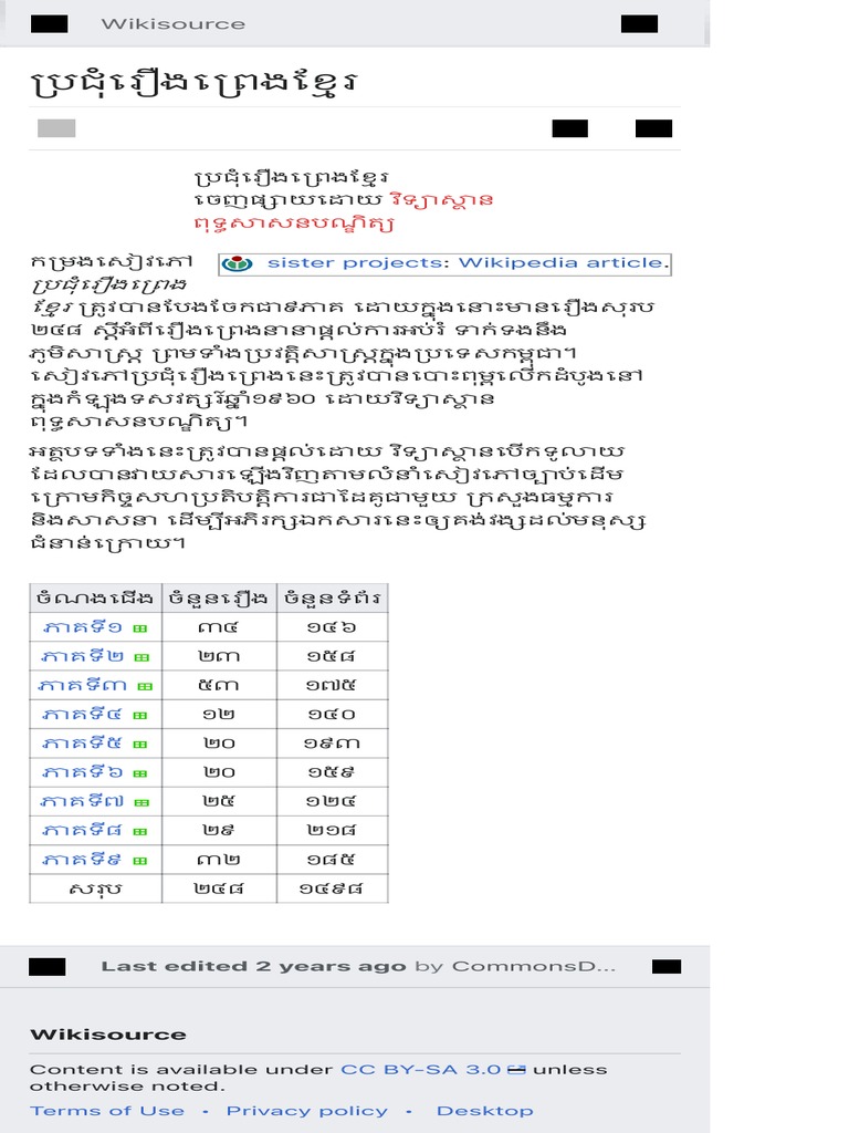ប្រជុំរឿងព្រេងខ្មែរ - Wikisource | PDF