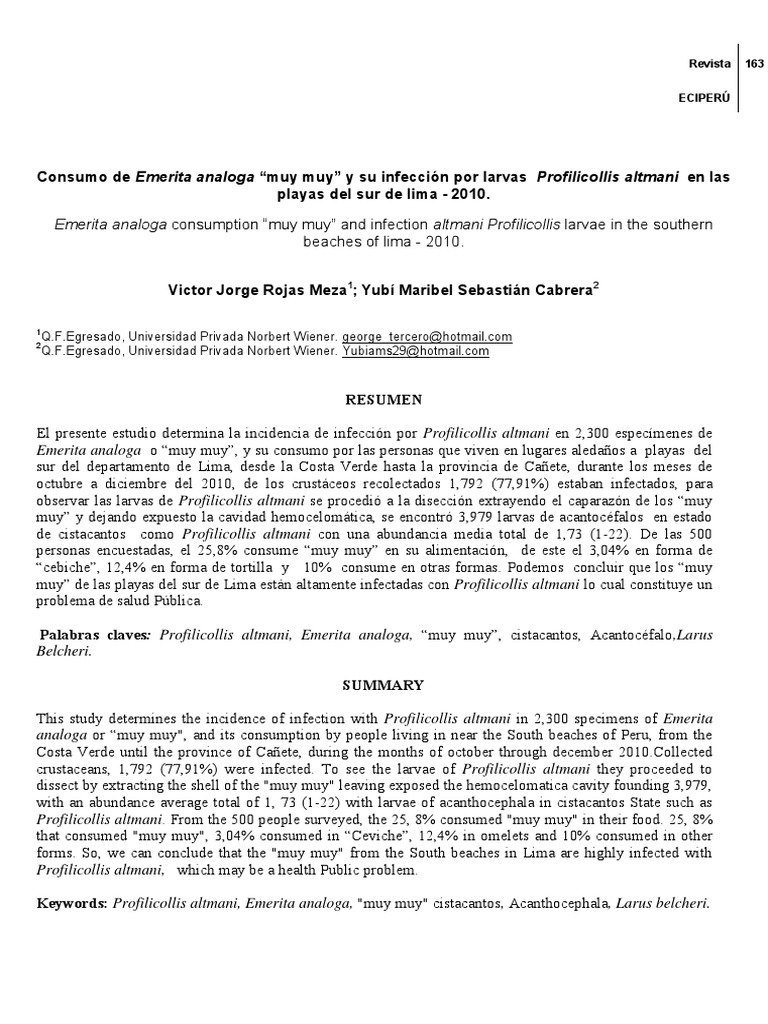 Emerita Analoga | PDF | Ciencia y matemáticas