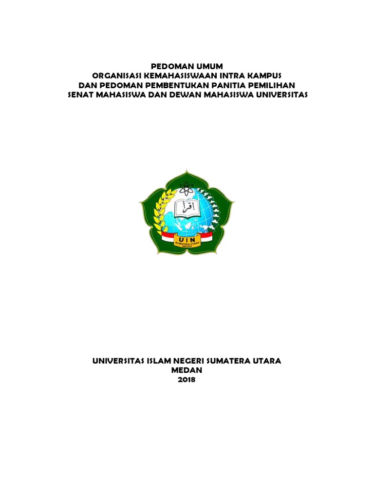 Pedoman Umum Organisasi Kemahasiswaan Uinsu 2017 Final | PDF