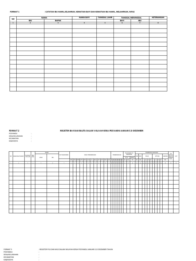 Format Sip Posyandu | PDF