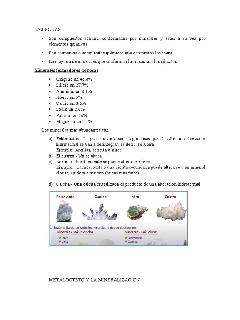 Las Rocas | PDF | Roca (geología) | Minerales