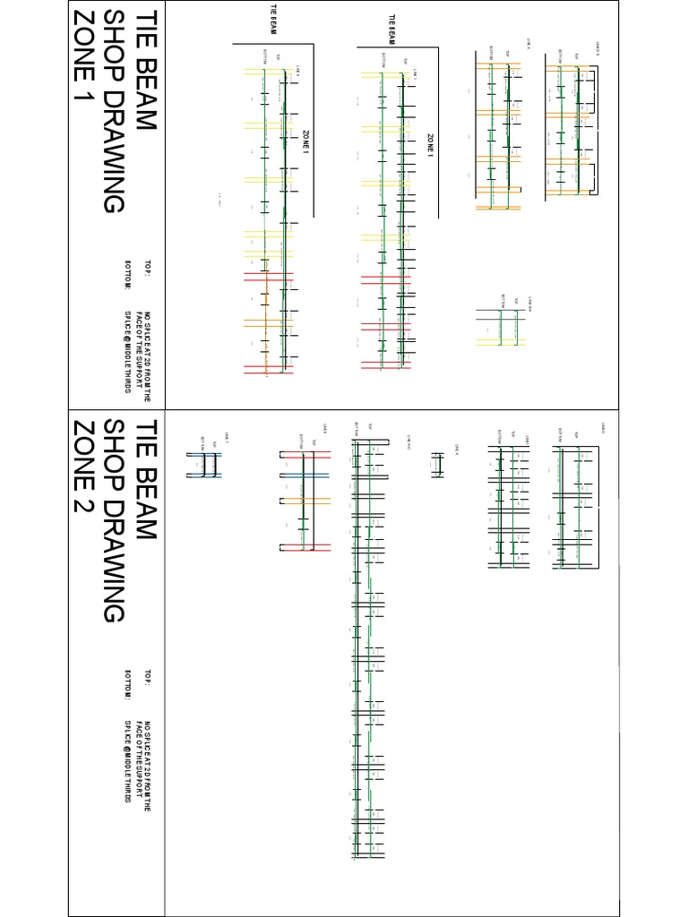 Shop Drawing Tie Beam Zone 2 | PDF