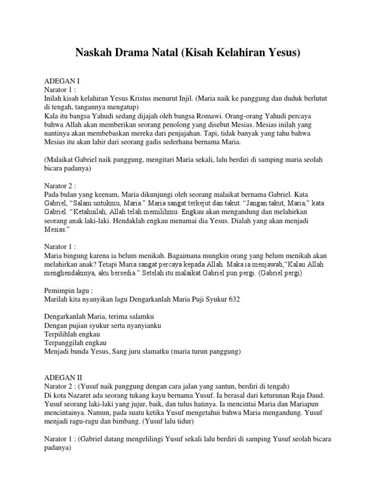 Naskah Drama Natal | PDF | Agama & Spiritualitas