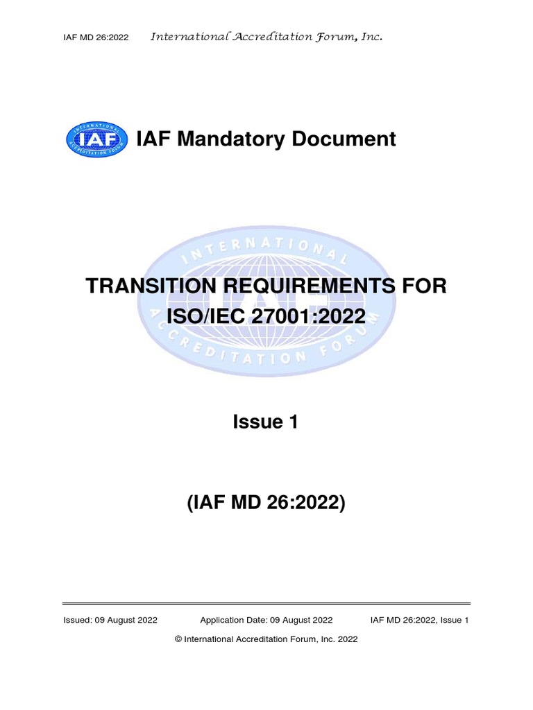 Iaf MD 26 - 2022 | PDF | Regulation