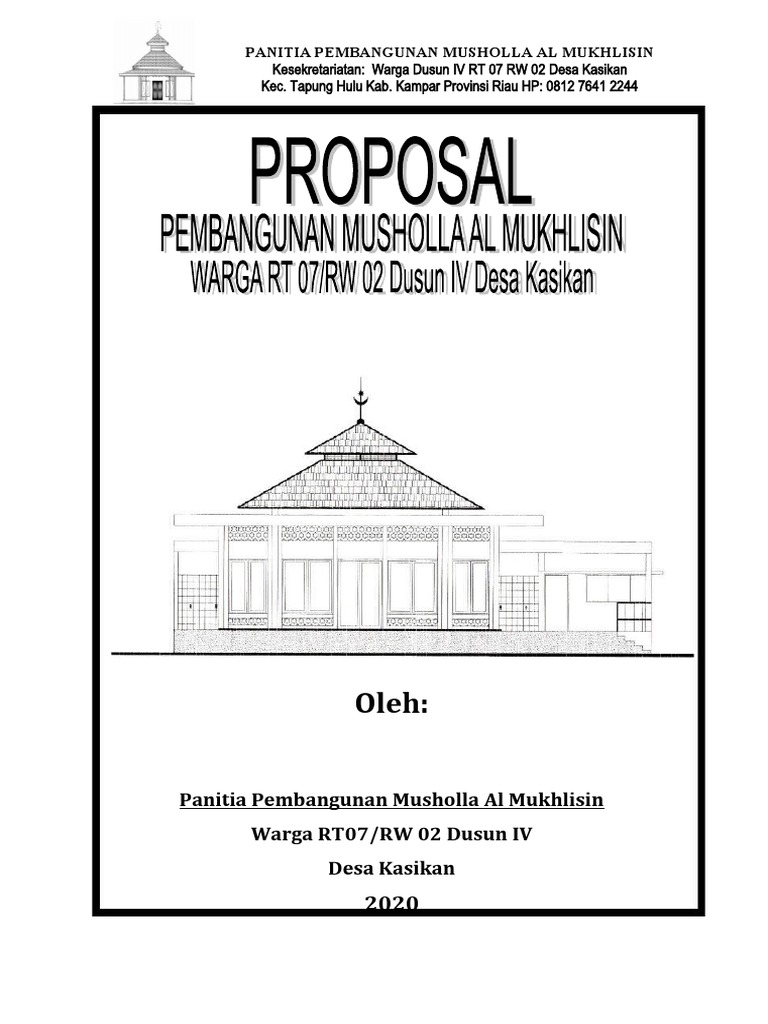 proposal-mushola-AL HUSEIN 3 | PDF