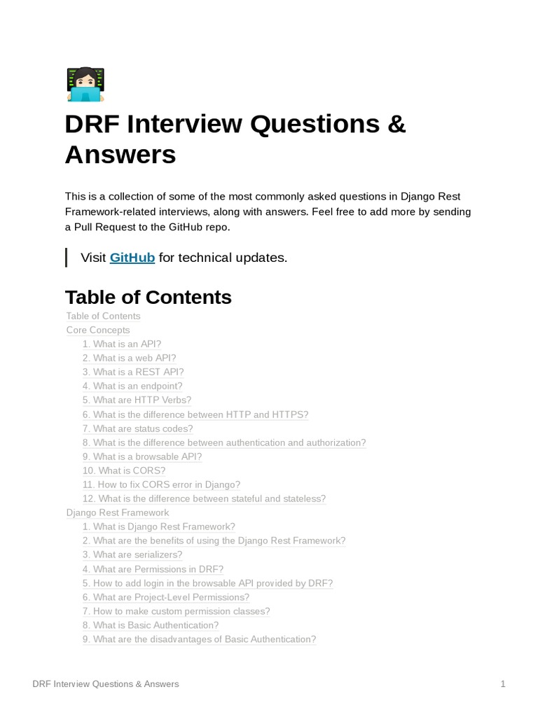 DRF Questions Answers | PDF | Representational State Transfer | Hypertext Transfer Protocol