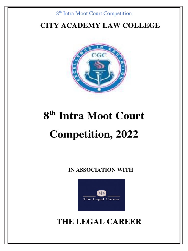 8th Intra Moot Court Competition Brochure | PDF | Divorce | Learning