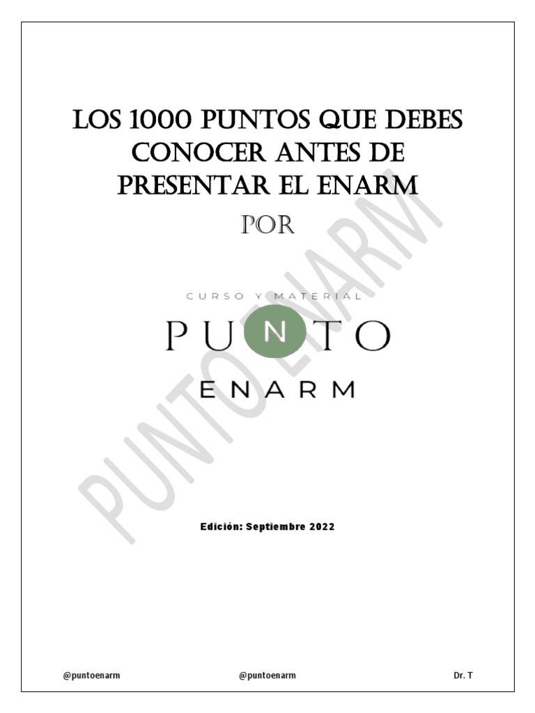 Los 1000 Puntos Que Debes Conocer Antes de Presentar El Enarm | PDF ...