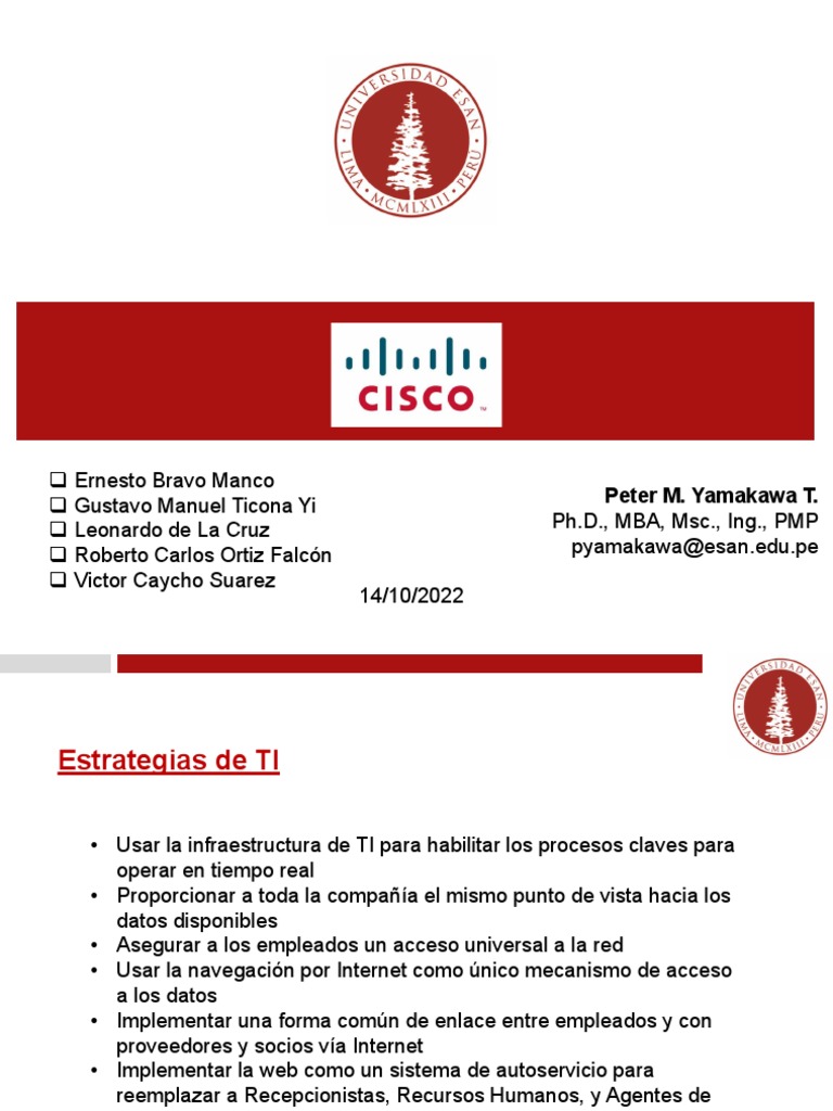 Caso Cisco ERP Esan | PDF | Planificación de recursos empresariales ...