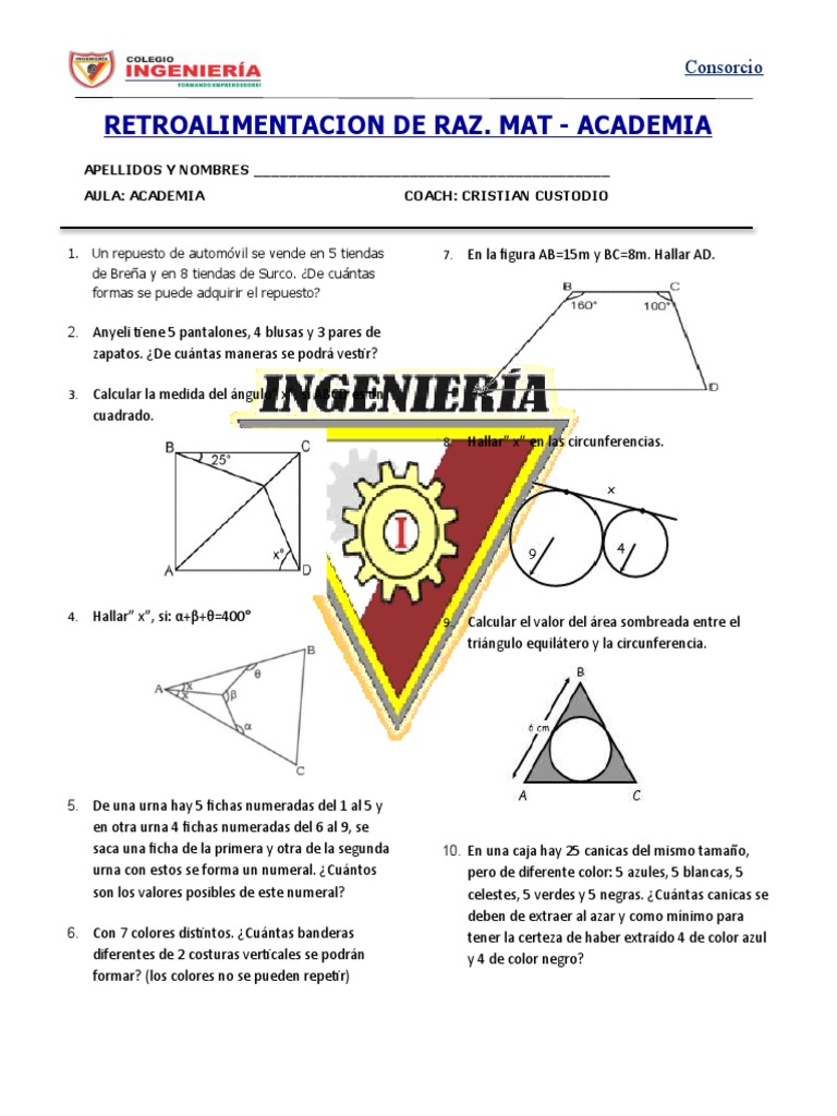 Repaso RM Academia | PDF | Triángulo | Rectángulo