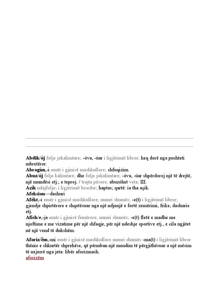 Fjale Te Ndryshme. | PDF