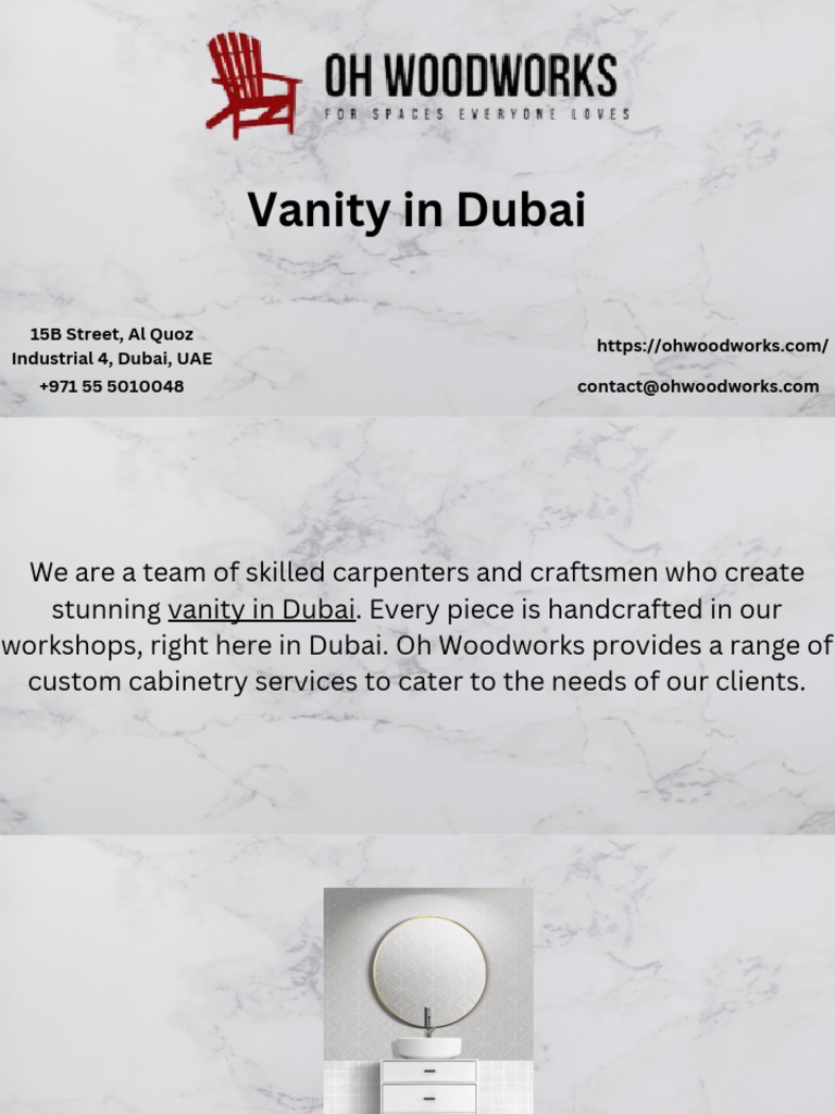 Custom Vanities Crafted in Dubai | PDF