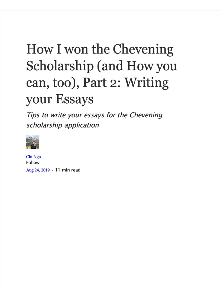 winning chevening ideas | PDF | Leadership | Essays