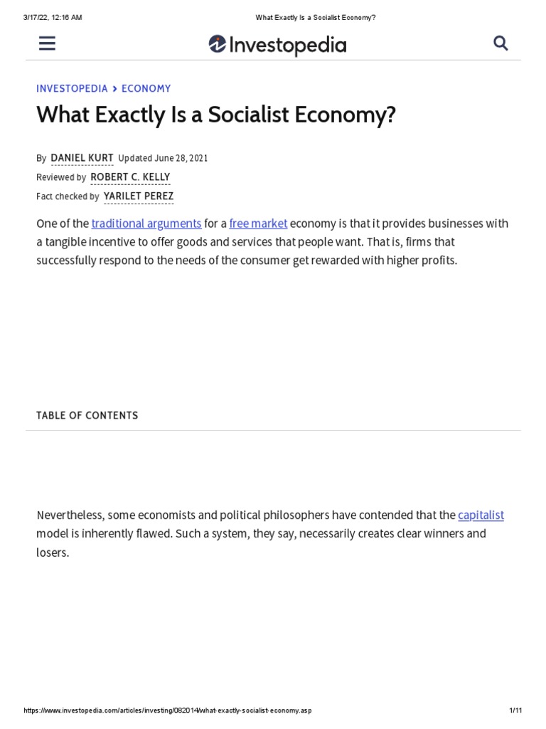 What Exactly Is A Socialist Economy | PDF | Socialism | Economic System