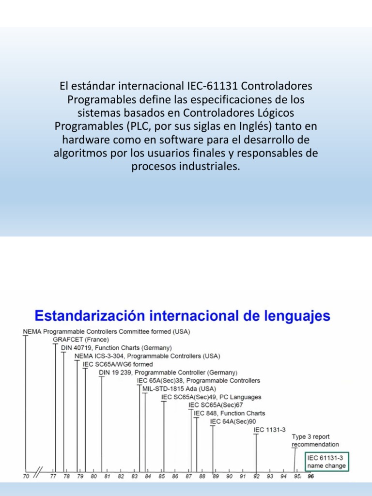 Norma IEC 61131 | PDF | Lenguaje de programación | Programación de computadoras