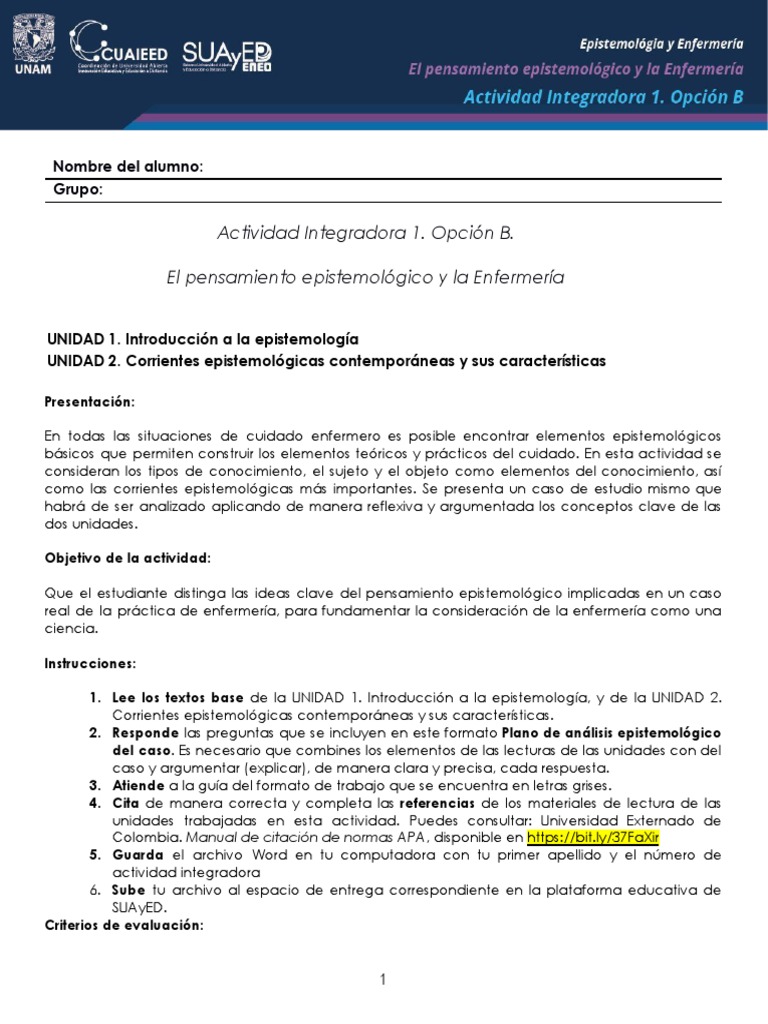 Actividad Integradora1 - Opciónb (U1yU2-Integradora - Opciónb | PDF | Salud y bienestar