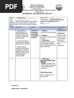 WEEKLY LEARNING PLAN - W1 - PerDev | PDF | Learning | Cognitive Psychology