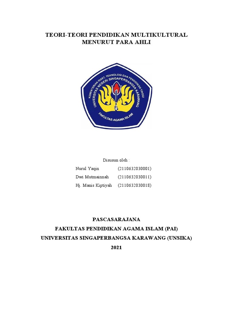 Teori Pendidikan Multikultural | PDF