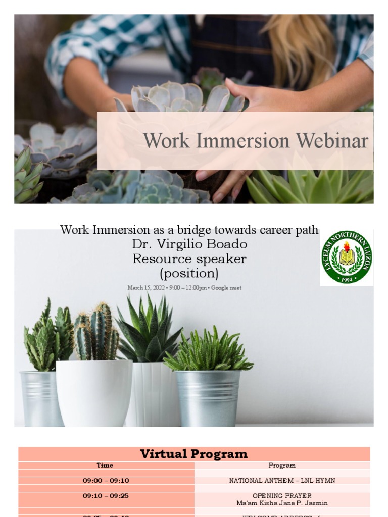 Work-Immersion-as-a-bridge-towards-career-path 2 | PDF