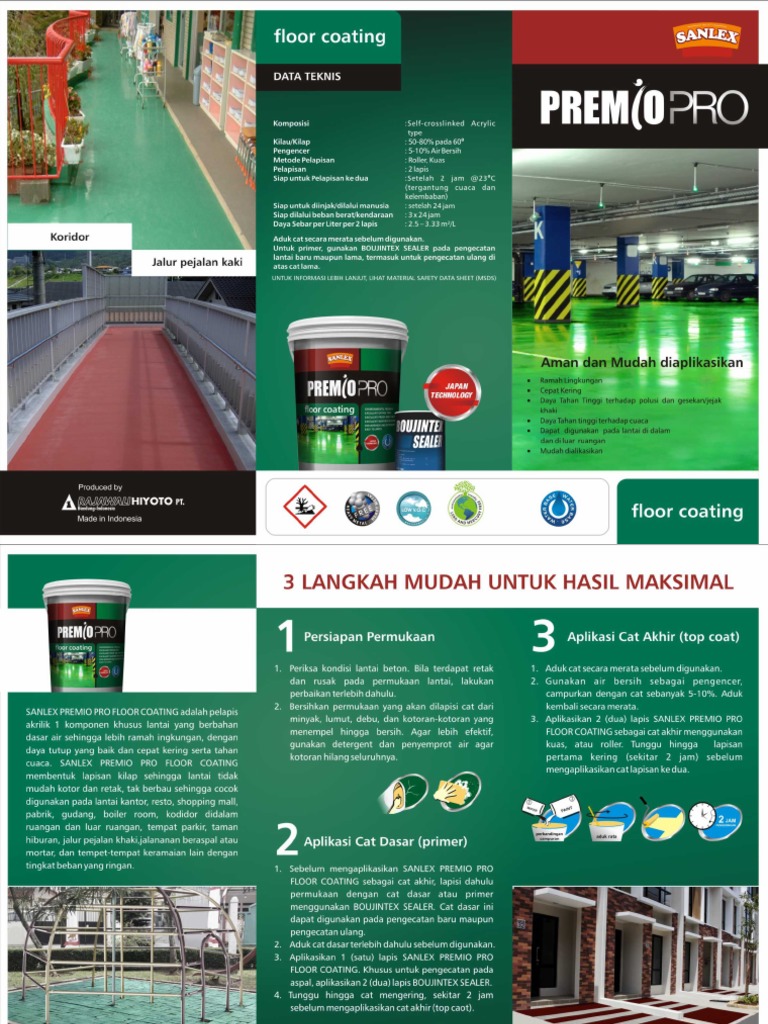 Pos Brosur Sanlex Premio Pro Floorcoating WB | PDF