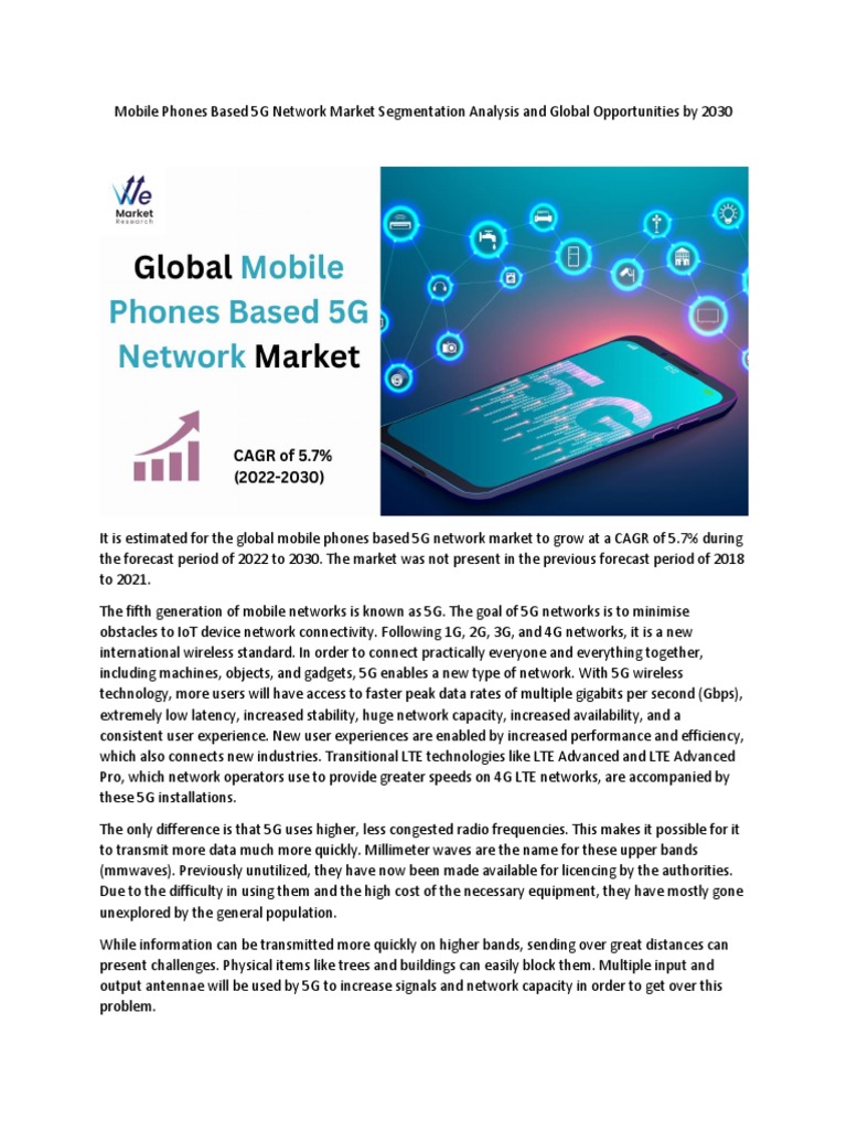 Mobile Phones Based 5G Network Market Analysis Growth Factors and ...