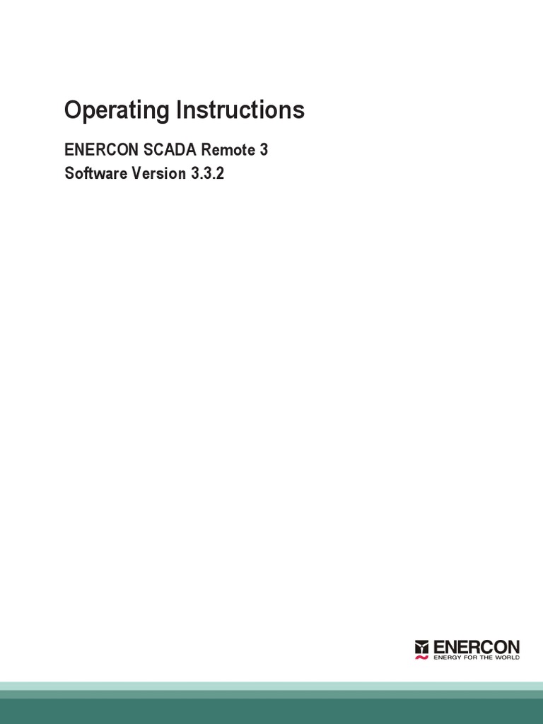 Enercon Scada Remote Manual En PDF Installation (Computer, 51% OFF