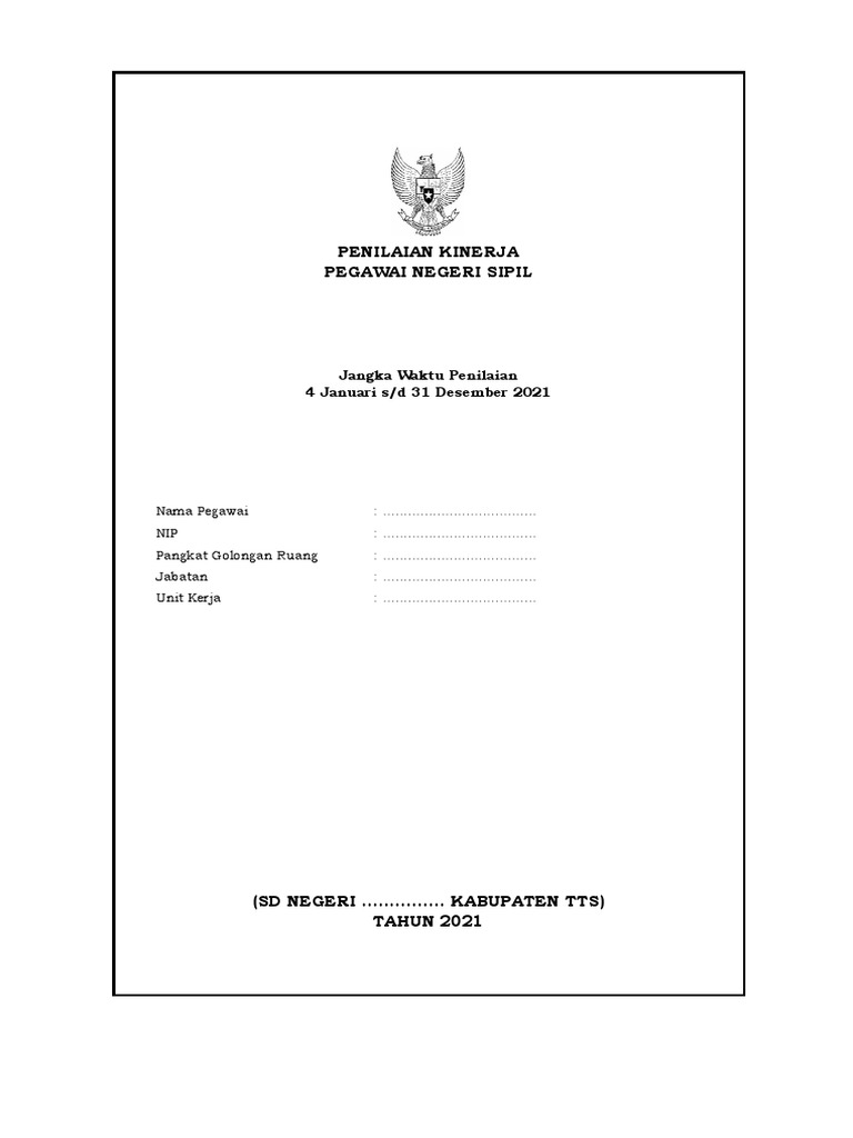 Format SKP JF Sesuai Edaran BKN 2022 | PDF