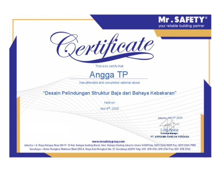 E-Certificate - Angga TP-signed | PDF