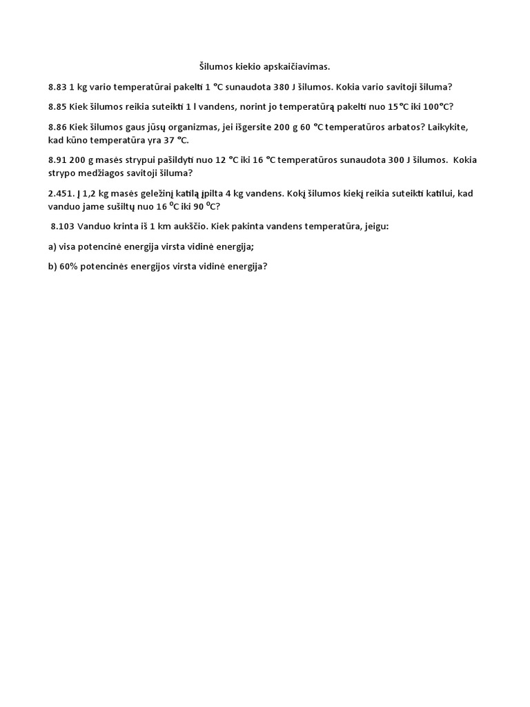 Silumos Kiekio Apskaiciavimas | PDF