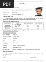 Simple Biodata Format | PDF