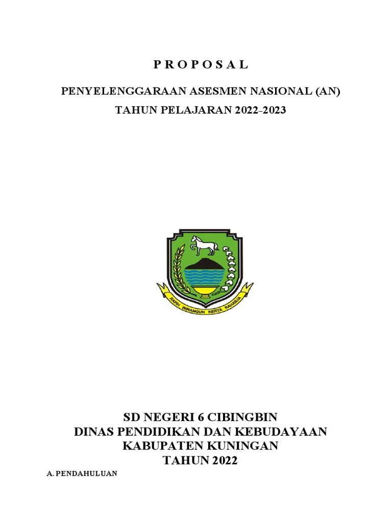 Proposal ANBK SDN 6 Cibingbin Tahun 2022 | PDF | Ilmu Sosial