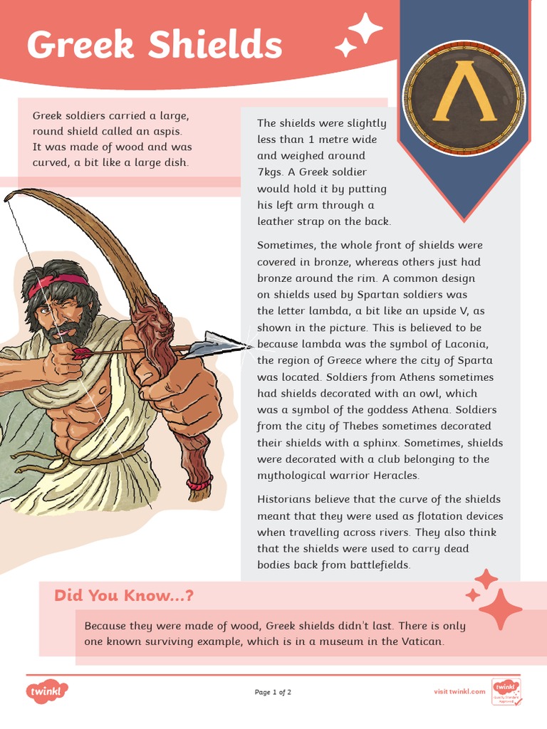 T H 605 ks2 Design An Ancient Greek Shield Activity - 1 - Ver - 1 | PDF ...