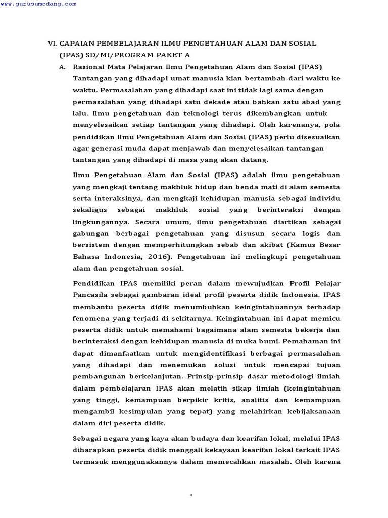 CP Ipas SD | PDF | Ilmu Sosial | Sains & Matematika