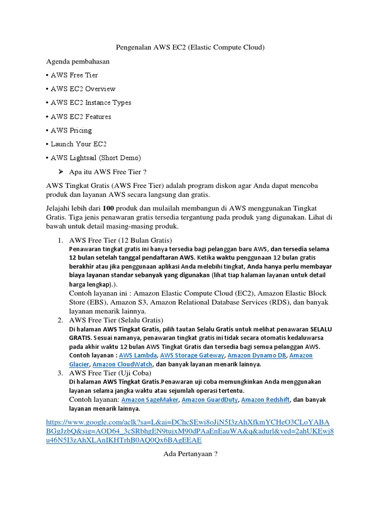 Pengenalan dan Harga Amazon EC2 | PDF