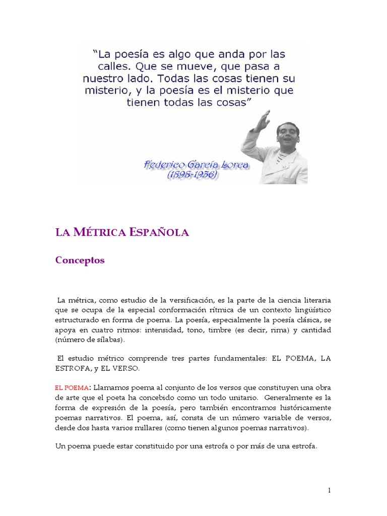 Guía Completa de Métrica Española | PDF | Poesía | Metro (poesía)