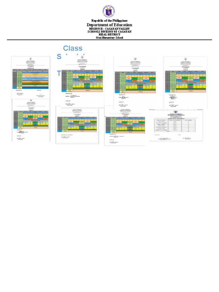 Class Program and Teaching Loading | PDF