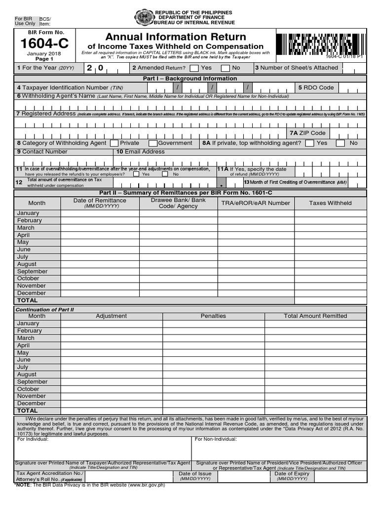Bir Forms | PDF | Taxes | Tax Refund