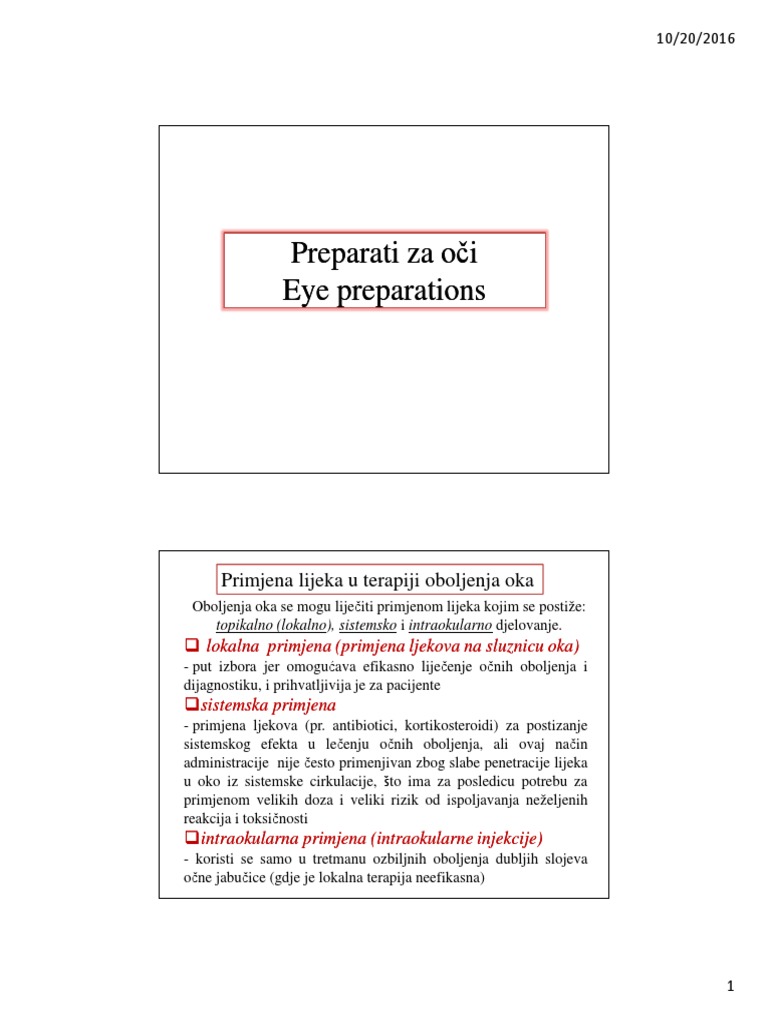 Preparati Za Oci | PDF