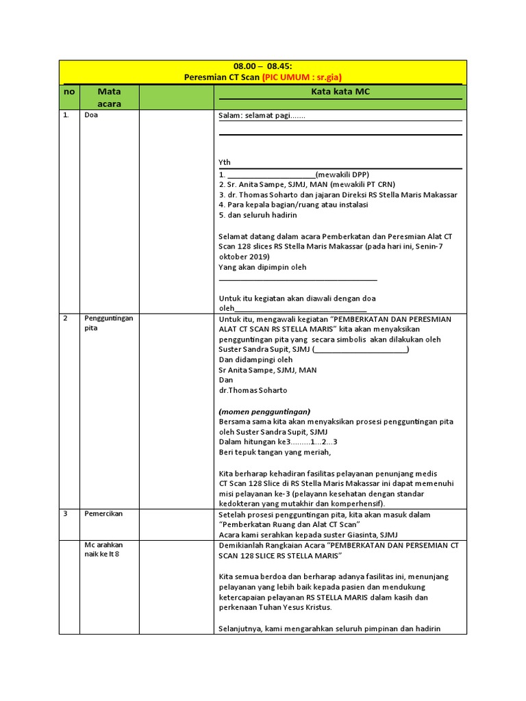 Peresmian CT Scan RS Stella Maris | PDF
