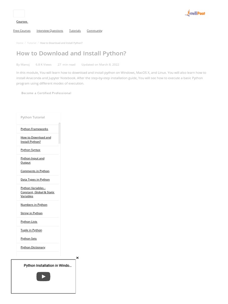 7.how To Install Python and Download Python | PDF | Python (Programming Language) | Installation ...