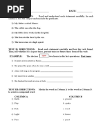 Diagnostic Test in English 9 | PDF | Adjective | Adverb